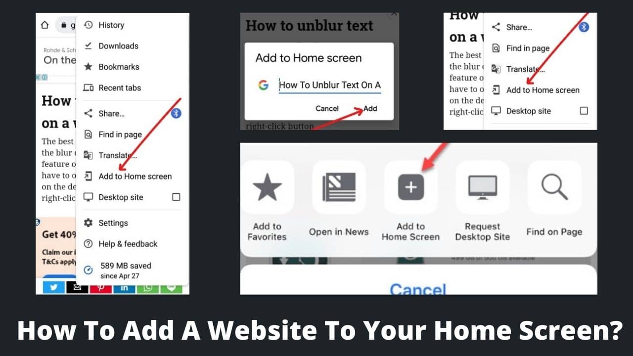 How To Add A Website To Your Home Screen BasicWebGuide